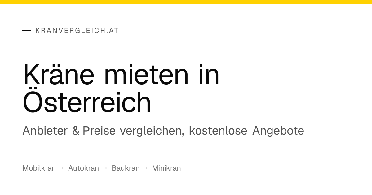 Kran aufstellen: Genehmigung & Vorschriften 2026
